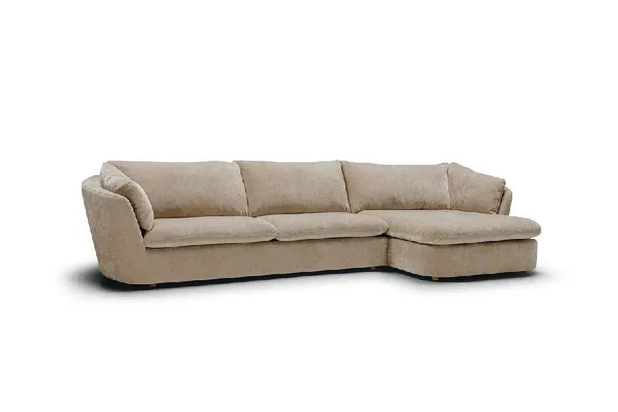Aurelo Ground 3 Seater Sofa with Left Hand Chaise - Luxury Sofa